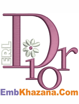 Erl Dior Embroidery Design | Dior Fashion Brand Logo Embroidery File