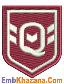 Queensland Rugby League Embroidery Design | Rugby Football Embroidery File
