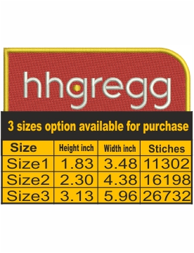 Hhgregg Logo Embroidery Design | Embkhazana.com